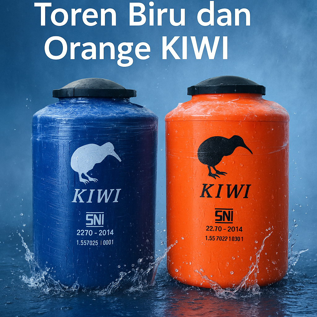 Jual Toren Air / Tangki Air / Tandon Air KIWI Orange / Biru – 3 Lapis ...
