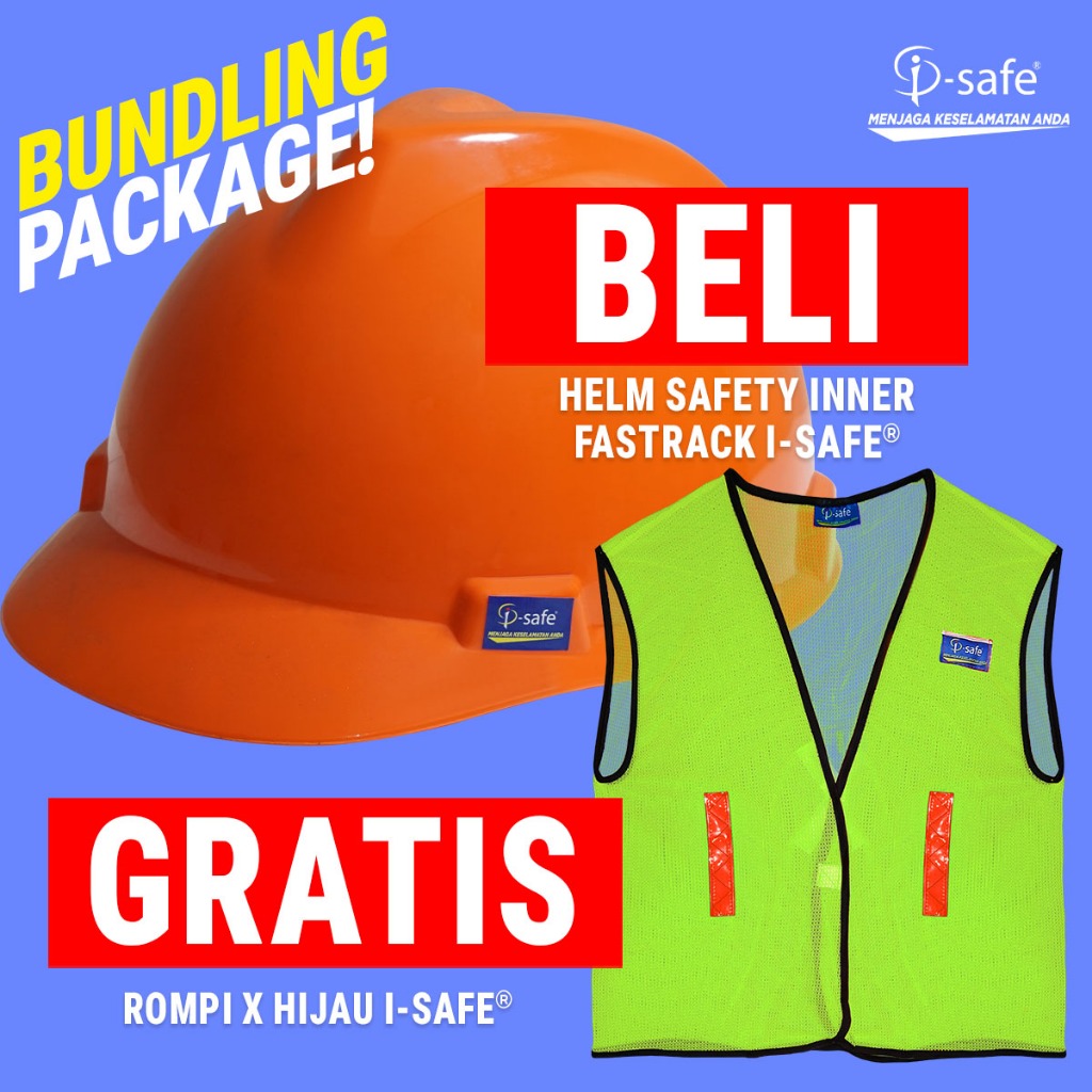 Jual [PAKET PREMIUM] i-Safe Helm Proyek Inner Fastrack + Safety Vest ...