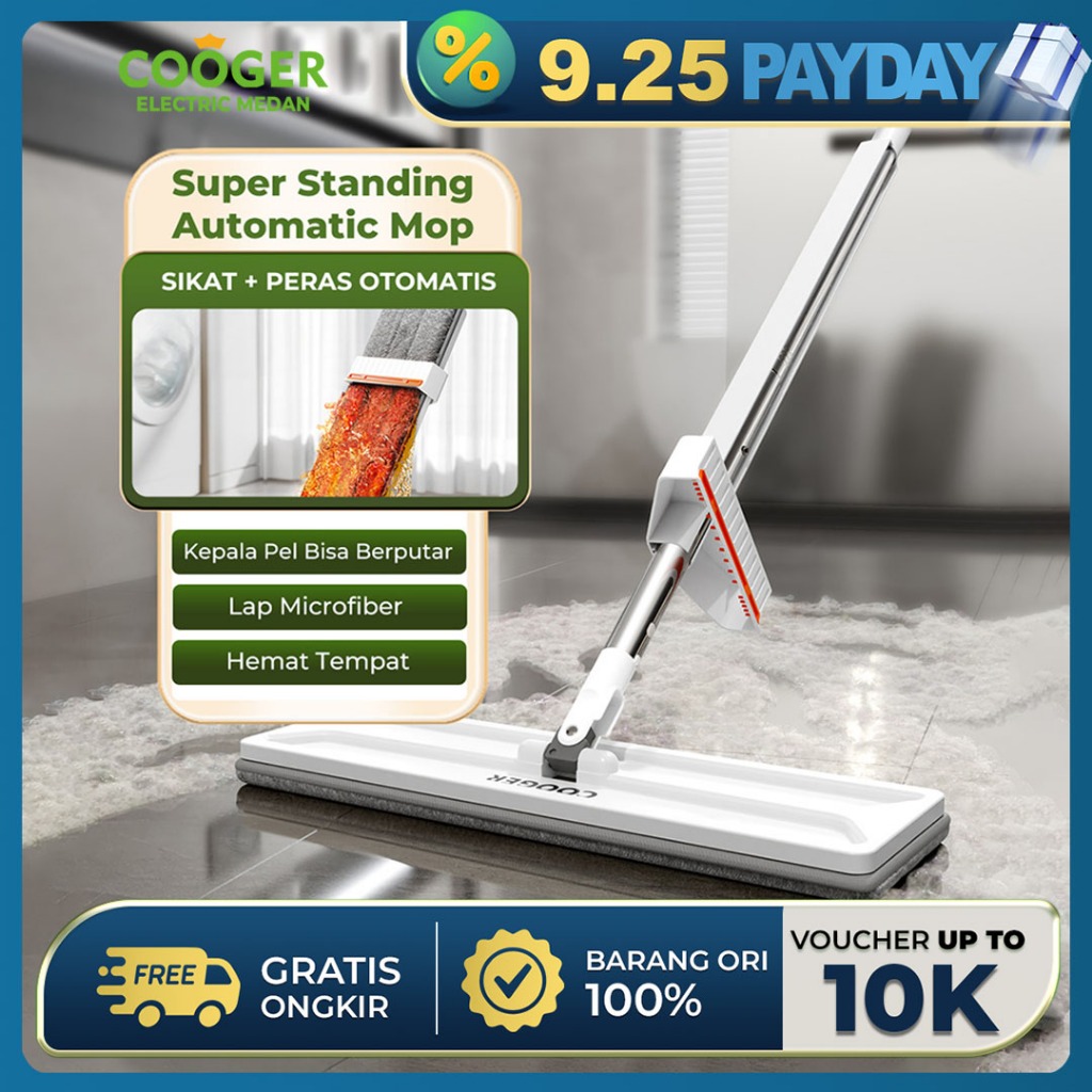 Jual COOGER Pel Lantai Peras Otomatis Praktis Alat Pel Lantai Pengering ...