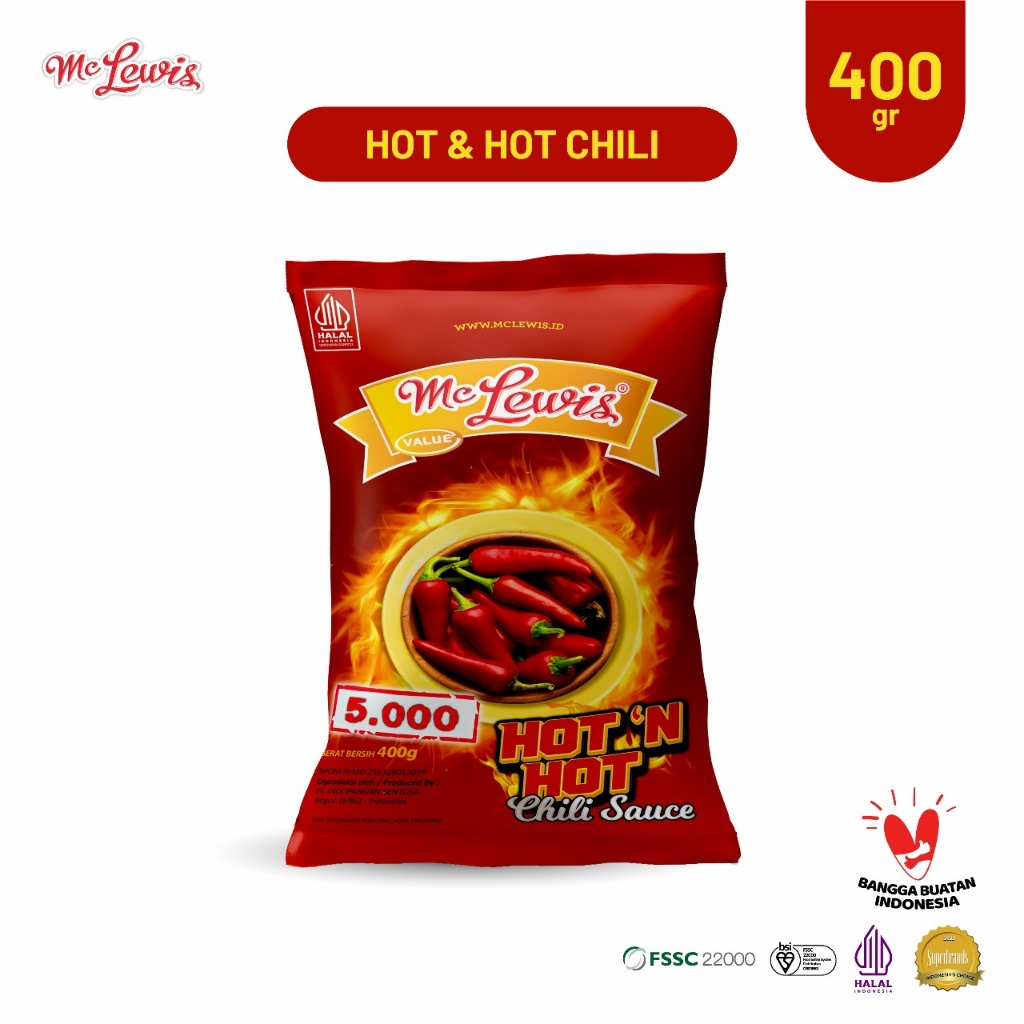 Jual Mc Lewis Hot n Hot Chilli Sauce 400gr | Shopee Indonesia