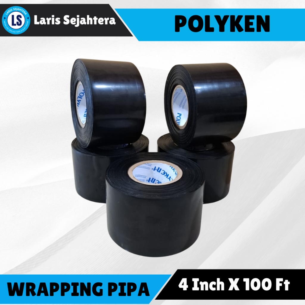 Jual Polyken Wrapping Pipa 4 inch x 30 Meter - isolasi Anti Korosi ...