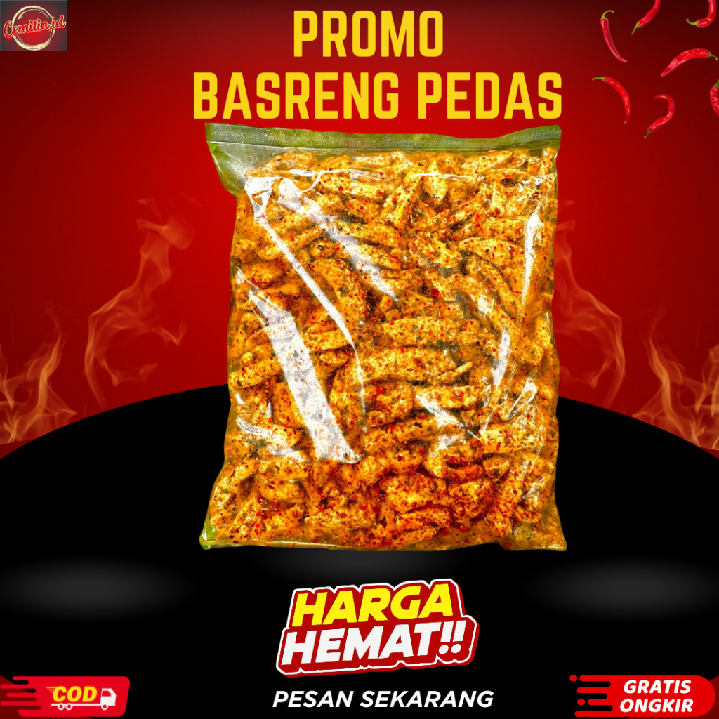 Jual Budling Hemat Beli 1 Produk Dapat 3 Varian Rasa Basreng Pedas daun ...