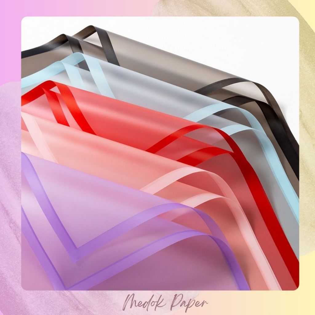 Jual SKY Medok Paper - Flower Wrapping Paper Transparan List Kertas ...