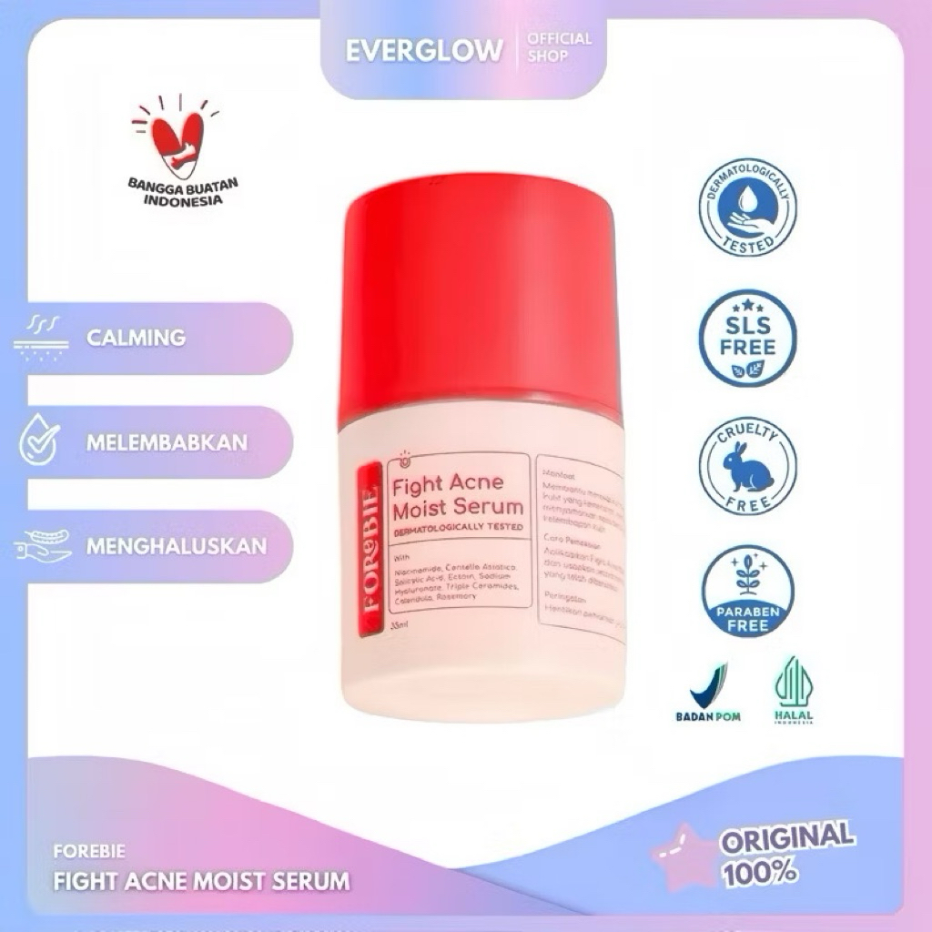 Jual FOREBIE FIGHT ACNE MOIST SERUM - Pelembab & Serum (2 in 1) untuk ...