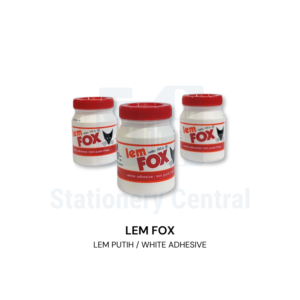 Jual Lem FOX PVAc 150 gram Kecil Lem Kertas Botol Putih Tutup Merah ...