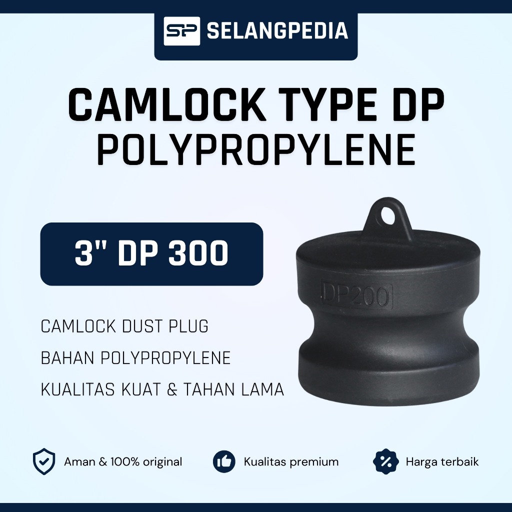 Jual Camlock Polypropylene PP Type DP 300 Tipe DP 3” inch Dust Cap ...