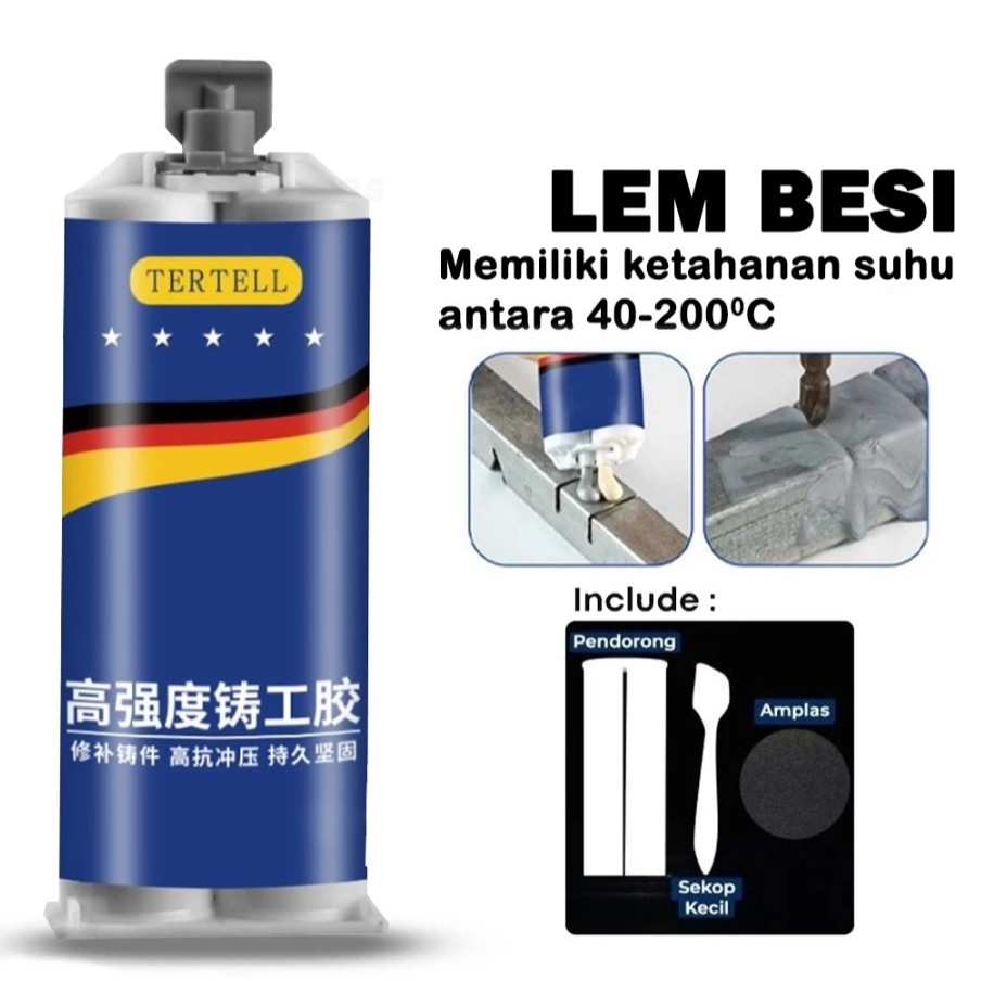 Jual Lem Perekat Kaca Kayu 2In1 Serbaguna Tahan Panas - Lem Besi Super ...