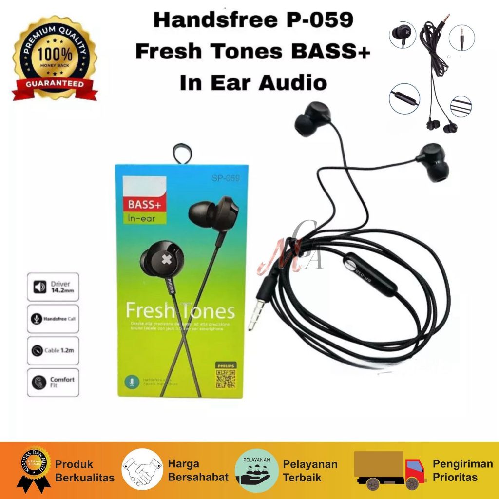 Jual MGA - Handsfree Philips P-059 Stereo Extrabass Plus Mic Headset Earphone Plus Mic | Shopee ...