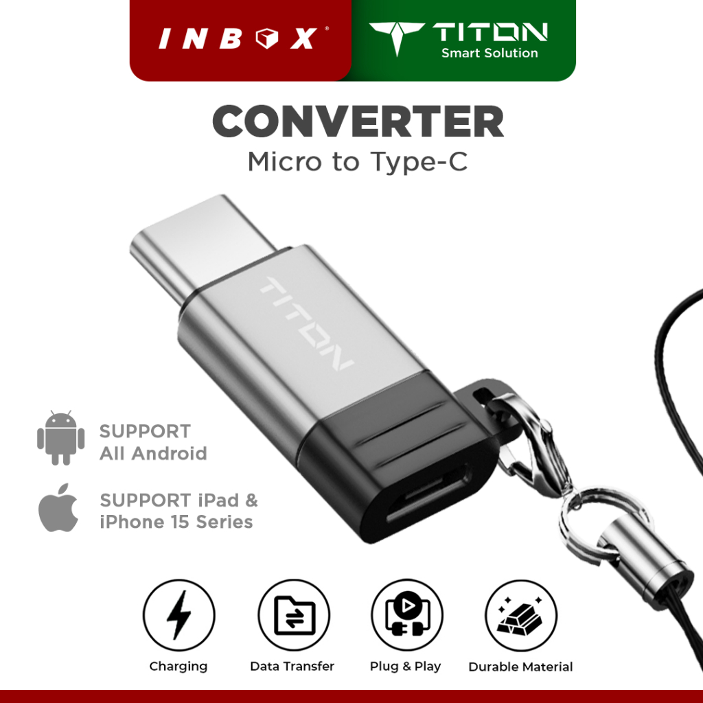 Jual Titon Converter Micro to Type C USB 2.0 Fast Charging & Data ...