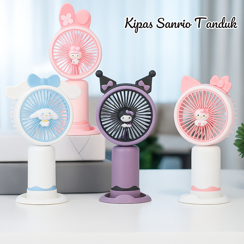 Jual KIPAS ANGIN MINI SANRIO / LABUBU KARAKTER FAN MINI LUCU PORTABLE ...