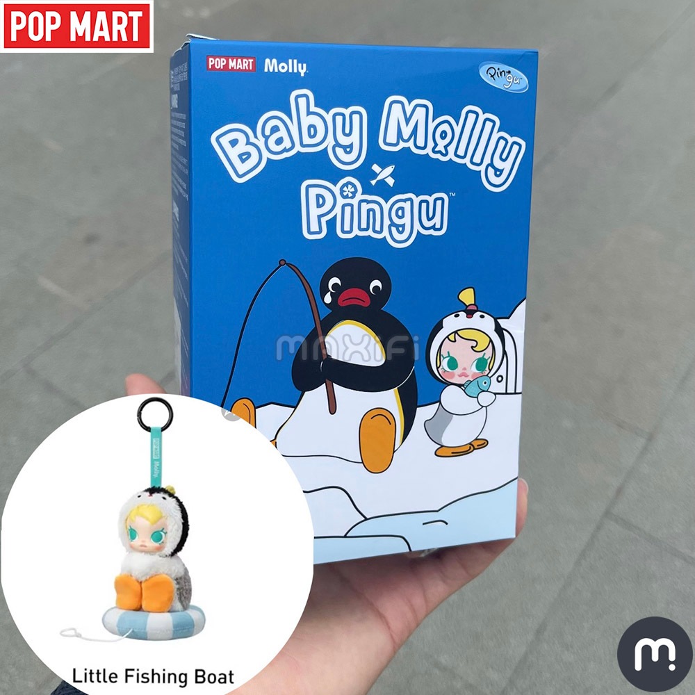 Jual POP MART Baby Molly x Pingu Keychain Plush Bag Charm - Little ...