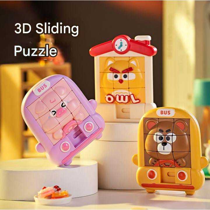 Jual Puzzle Geser 3D Hewan Lucu Edukasi Anak 3D Animal Puzzle ...