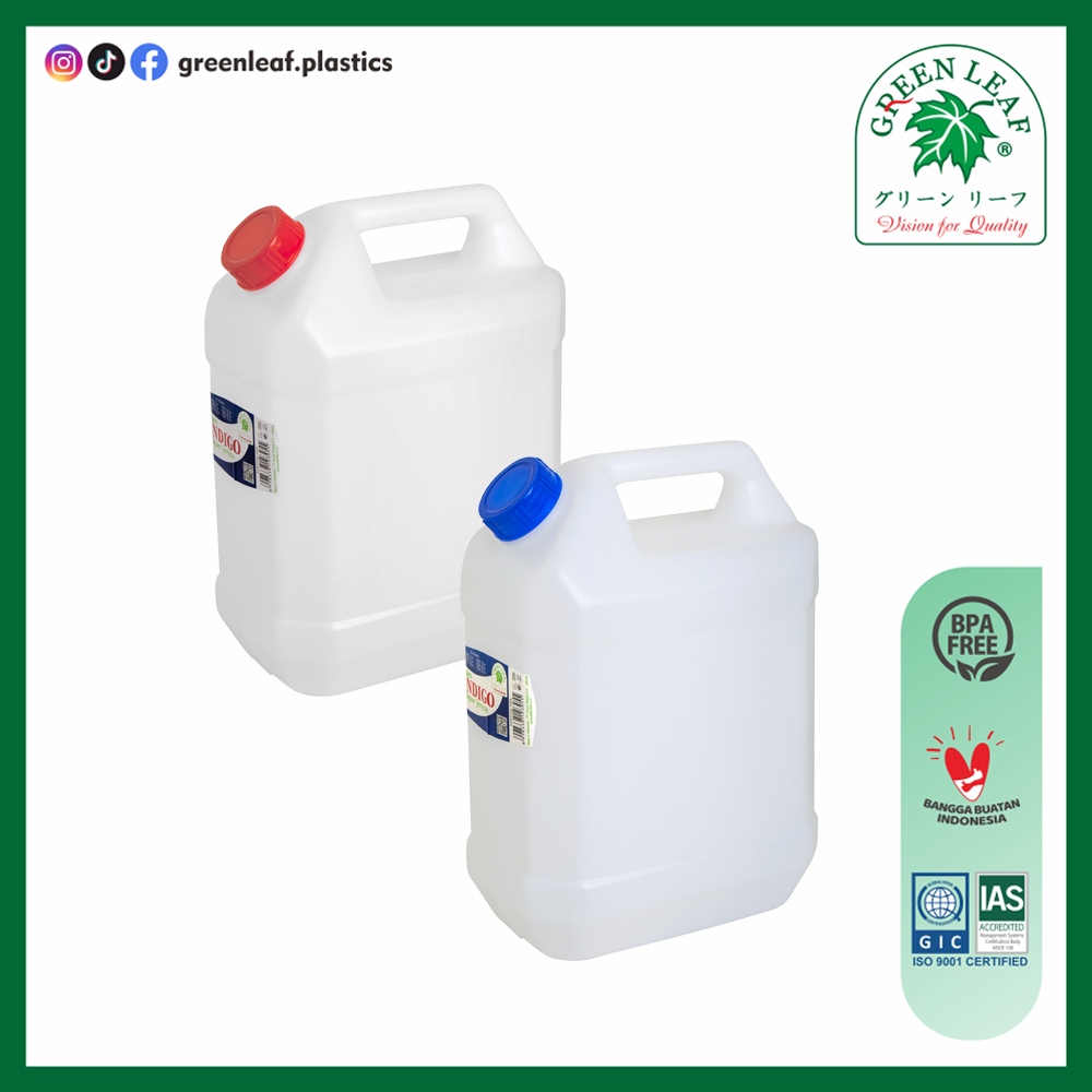 Jual Green Leaf Jerigen Plastik INDIGO Square Jerrycan - 5 L (0305 ...