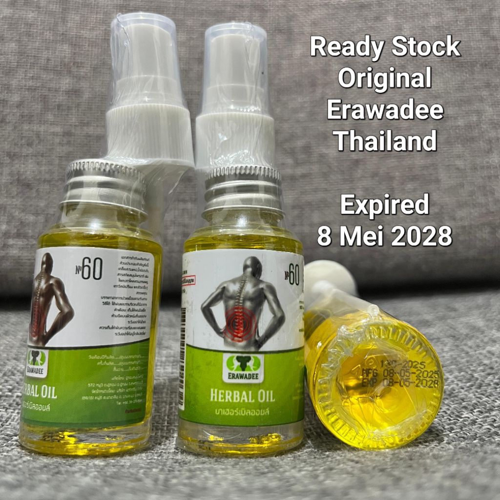 Jual Erawadee No. 60 20 ml Herbal Spray Semprotan Medis untuk Punggung ...
