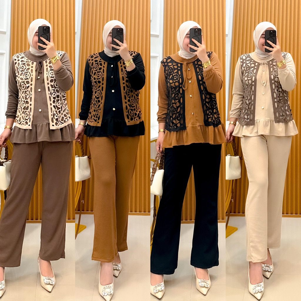 Jual INDAH.IC | Oneset Knit Laver Vest | Premium Setcel Kekinian ...