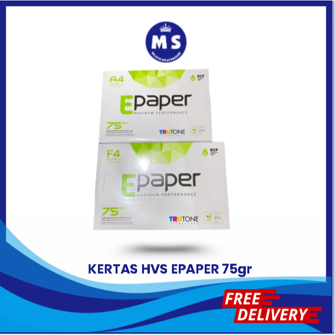 Jual Kertas HVS Epaper A4 dan F4 75gr 500 Lembar | Shopee Indonesia