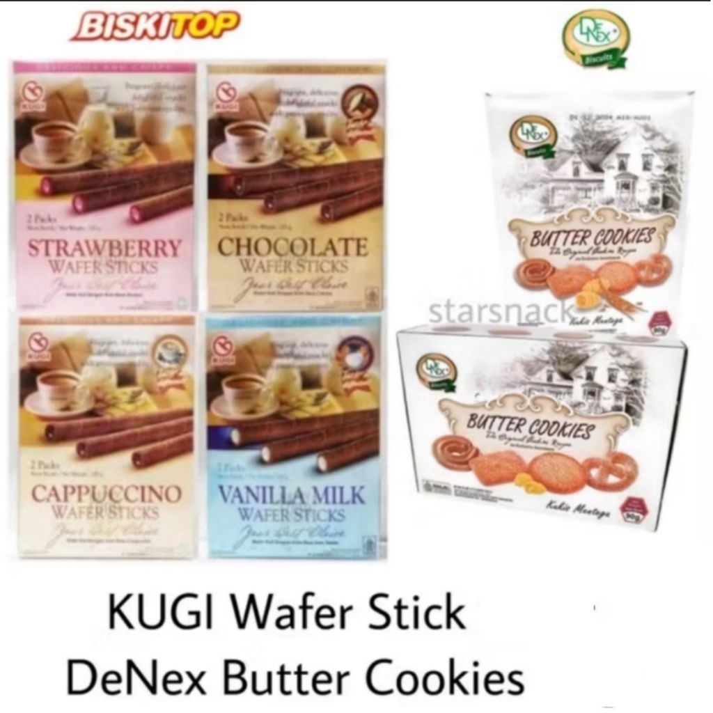 Jual Kugi Wafer Stick Cinnamon De Nex Butter cookies veritop egg roll ...