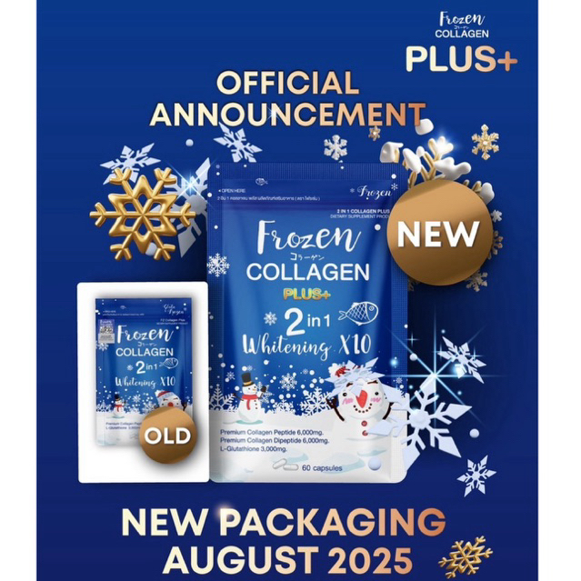 Jual FROZEN COLLAGEN “PLUS” 2025 NEW PACK WITH STICKER BARCODE ORIGINAL ...