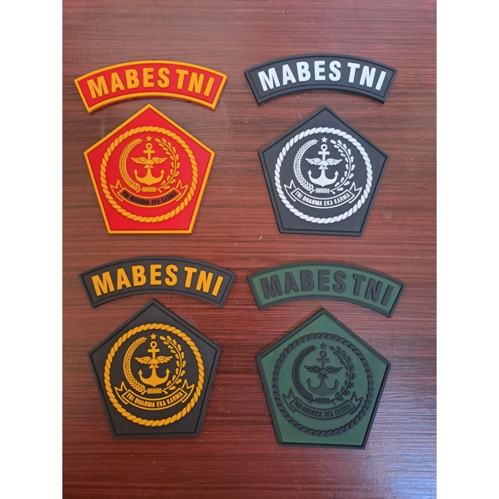 Jual SATU SET MABES TNI PATCH RUBBER VELCRO EMBLEM KARET KRETEKAN ...