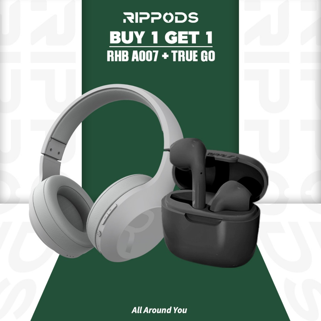Jual Rippods Headphone Bluetooth Wireless Bundle RHB A007 Headset Full ...