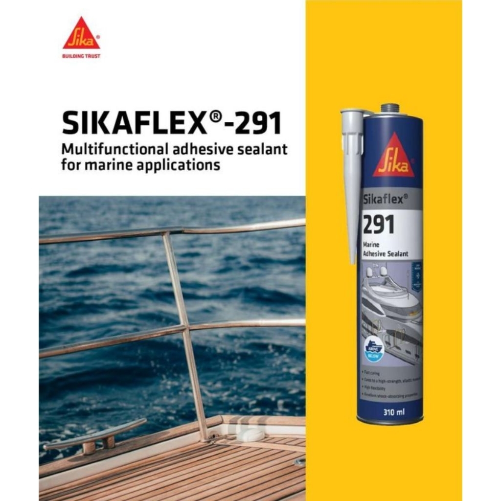 Jual Sikaflex 291 Marine Adhesive Sealant Black / White 310ml | Shopee ...