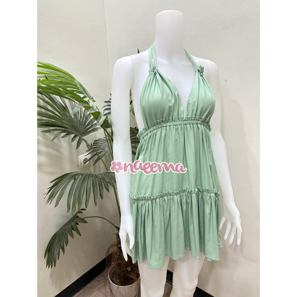 Jual IVY Dress - Backless Mini Piyama Minji Dress Dinas Tali Pendek ...