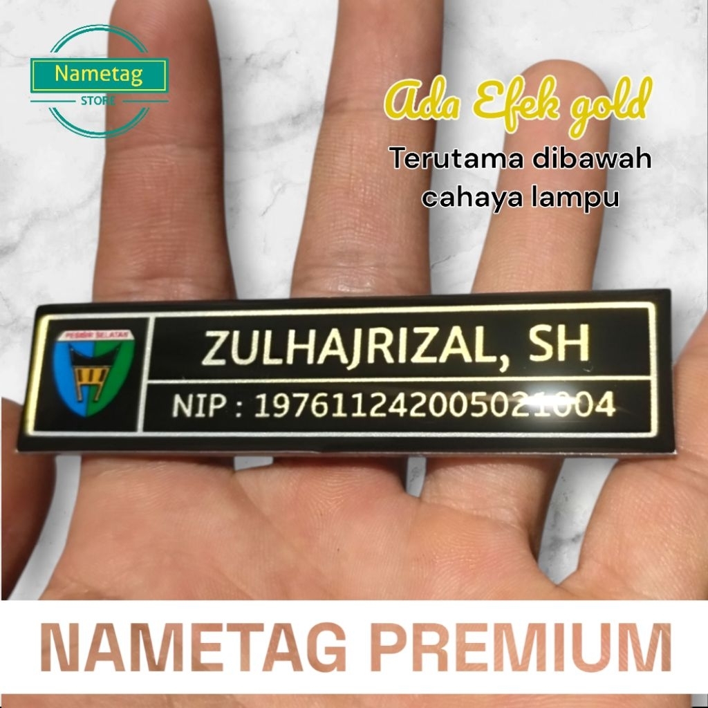 Jual Name Tag Premium Mewah / Nama Dada / Pin Nama /Namebadge ukuran ...