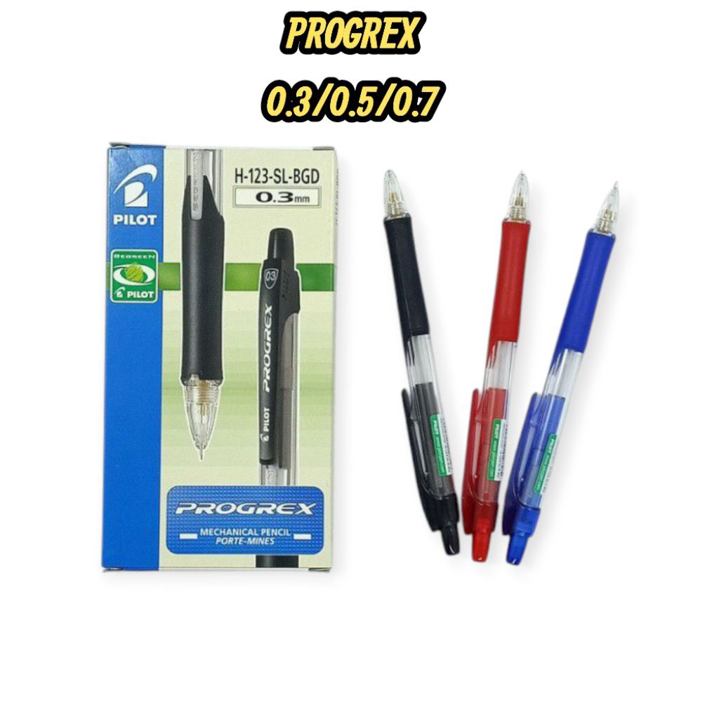 Jual PILOT PROGREX 0.3/0.5/0.7mm PENSIL MEKANIK (1PAK/12PCS) | Shopee ...
