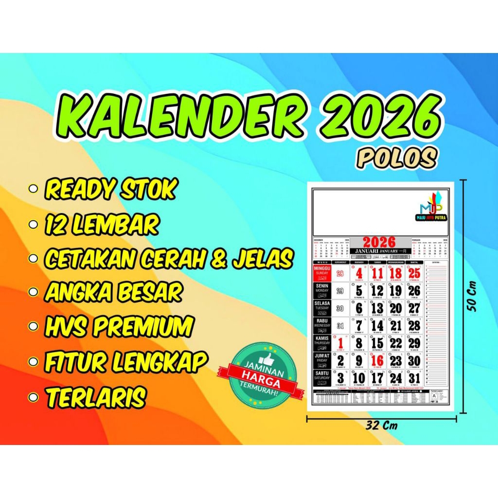 Jual KALENDER DINDING 2026 POLOS TERMURAH!!! | Shopee Indonesia