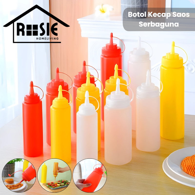 Jual ROSIE Botol Kecap Saos Mayonaise Minyak Cuka Bahan Plastik Murah ...