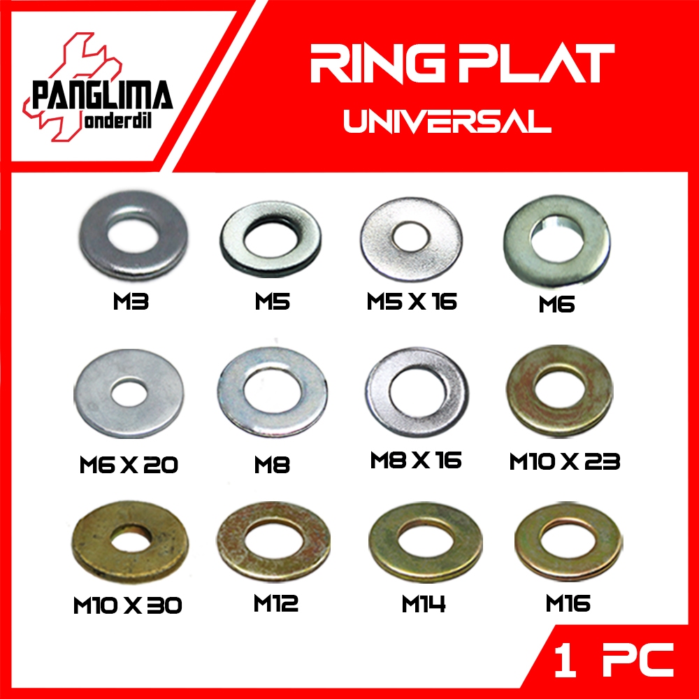 Jual Ring Plat M3 M5 M6 M8 M10 M12 M14 M16 Variasi Washerrr Plate ...