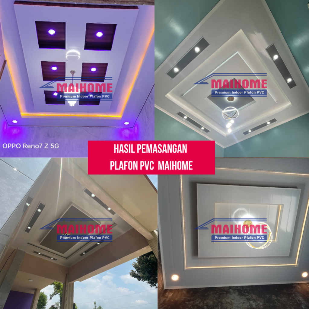 Jual Plafon PVC Maihome 1 Dus (15 Lembar) 3 & 4M | Motif White Base ...