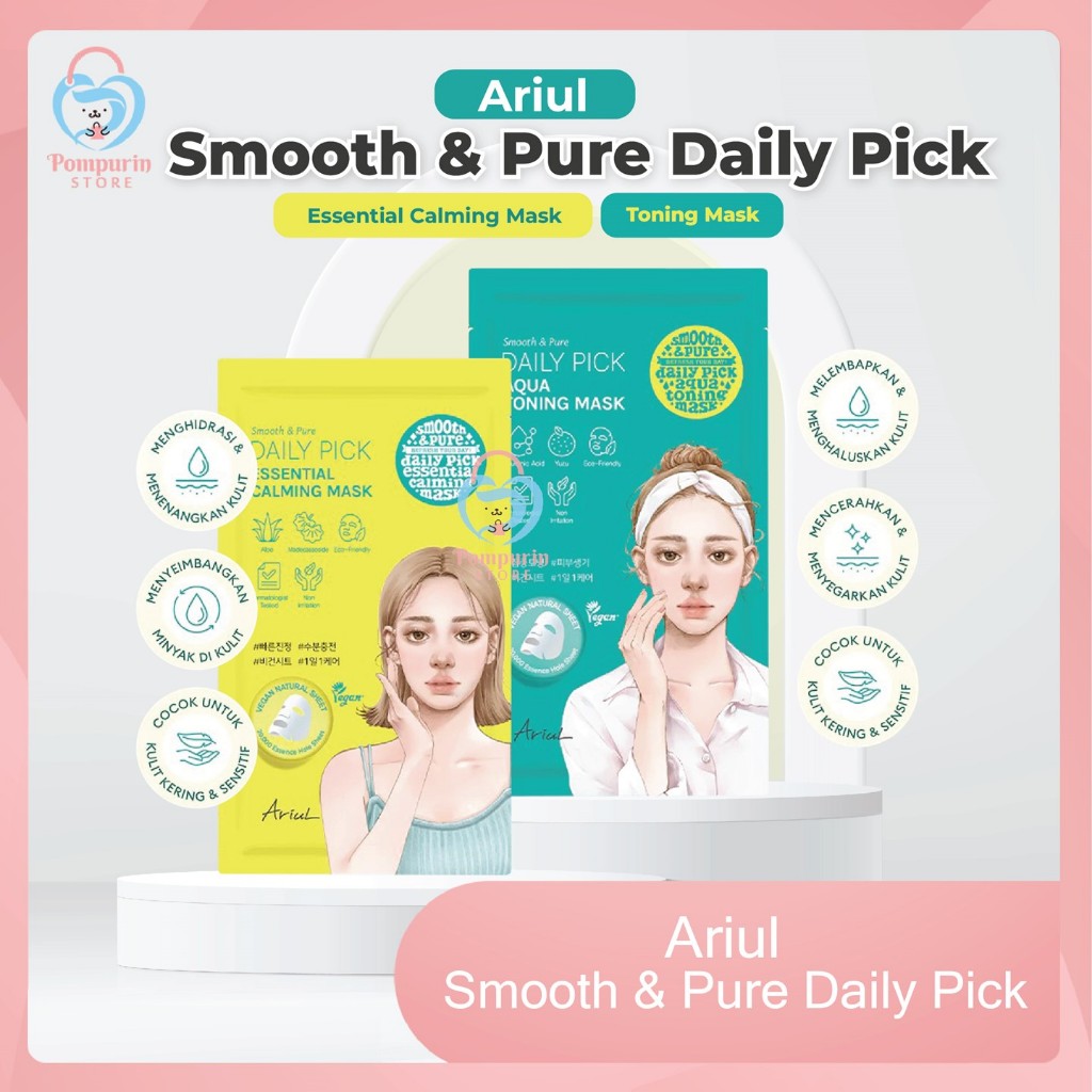 Jual Ariul Smooth & Pure Daily Pick - Aqua Toning Mask / Essential ...