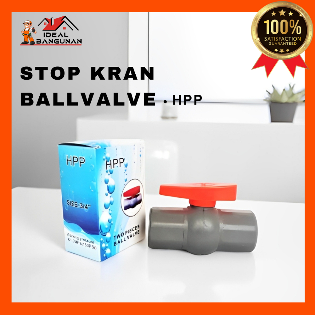 Jual STOP KRAN BALLVALVE HPP 1/2" 3/4" | PENYAMPUNG PIPA | STOPKRAN PVC ...