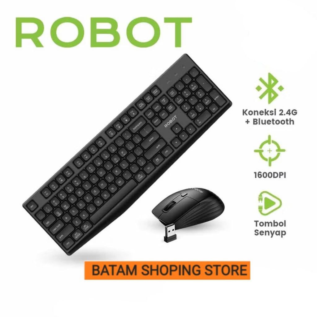 Jual Robot KM4100 keyboard bluetooth + mouse usb 2.4G dual mode ...