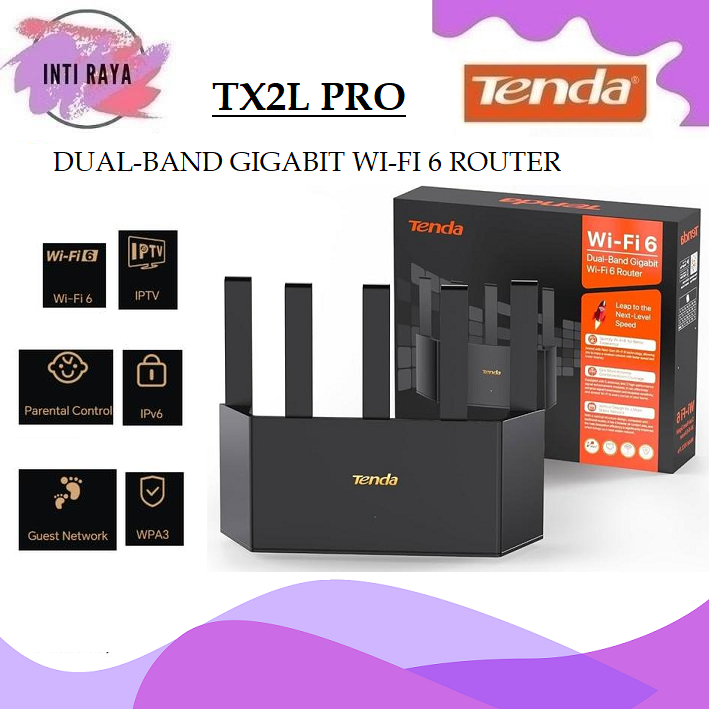 Jual Tenda TX2L Pro AX1500 Gigabit WiFi 6 Router | Shopee Indonesia