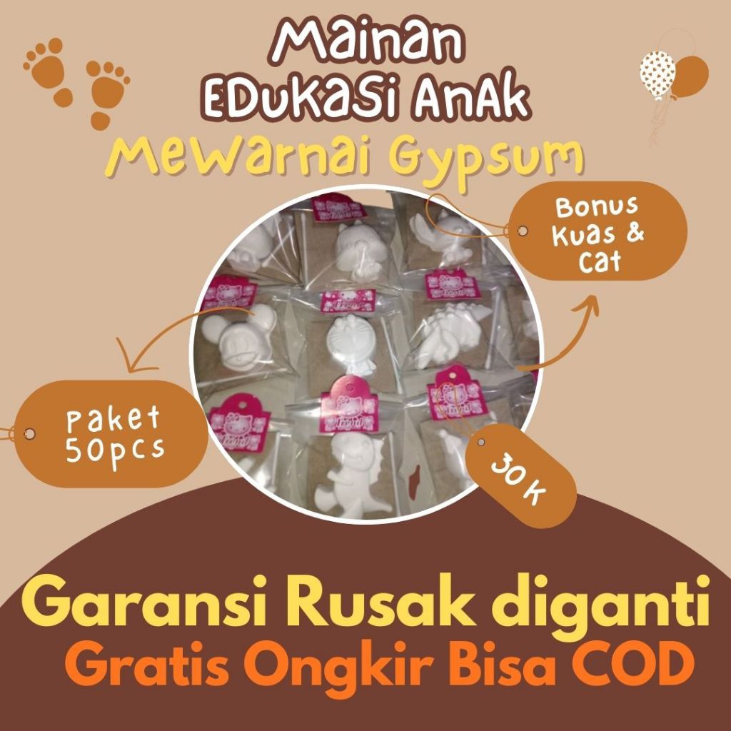 Jual ( Grosir Patung Gypsum Lukis isi 50 pcs ) Patung Gypsum ...