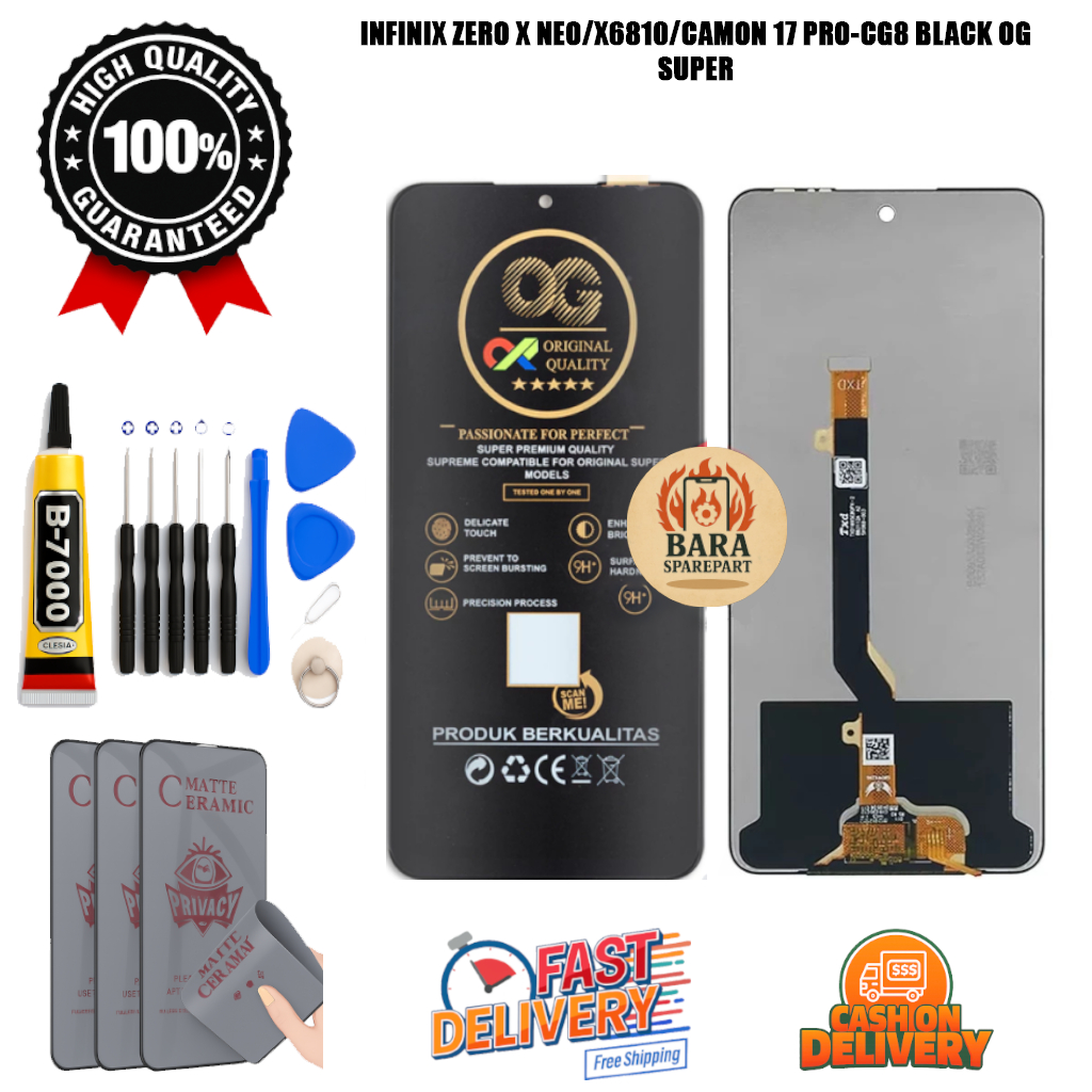 Jual LCD INFINIX ZERO X NEO/X6810/CAMON 17 PRO-CG8 BLACK OG SUPER ...