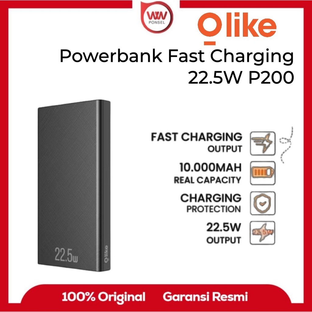 Jual Olike P200 Powerbank Fast Charging 22.5W 10000mAh Type-C USB ...