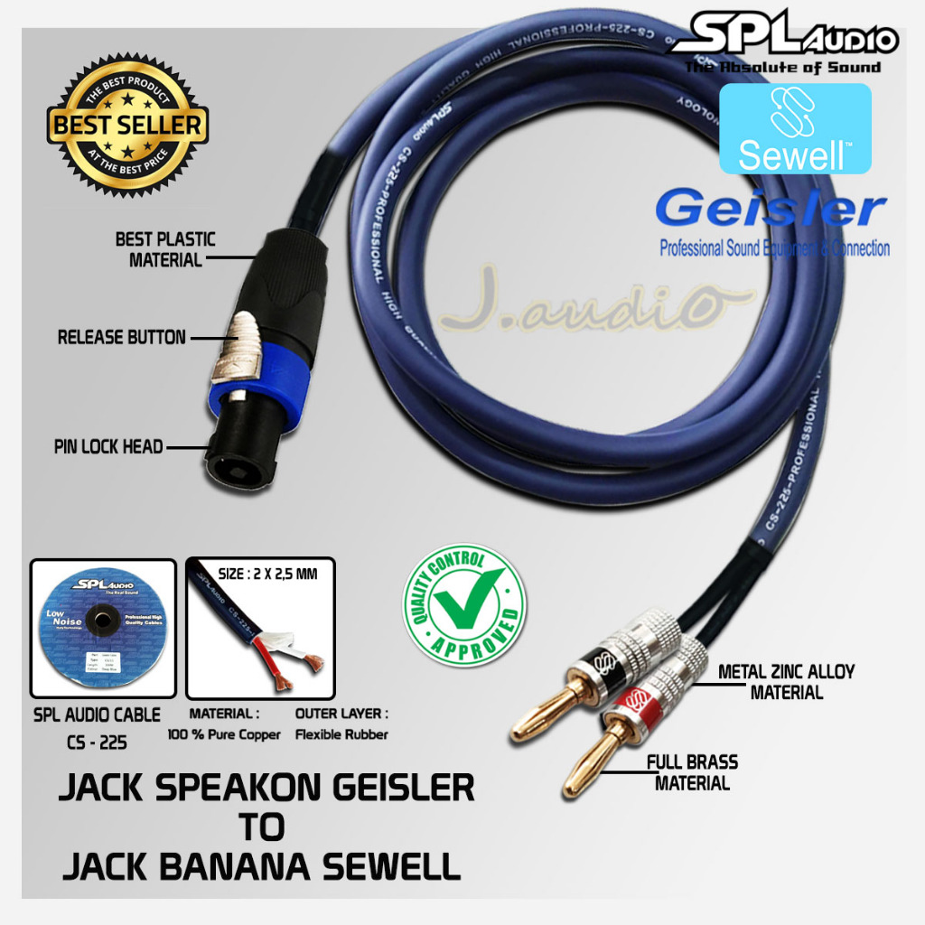 Jual SPL AUDIO CS-225 - Kabel audio / kabel speaker terbaik 1x Jack ...