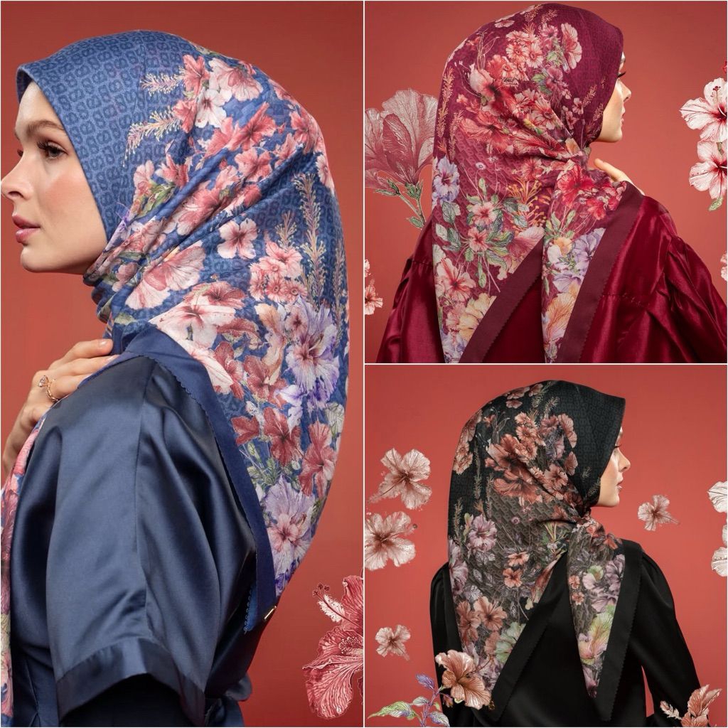 Jual HIJAB BUTTONSCARVES MIROR FLORALIS TITIK 3 PIN BS PREMIUM TERMURAH ...