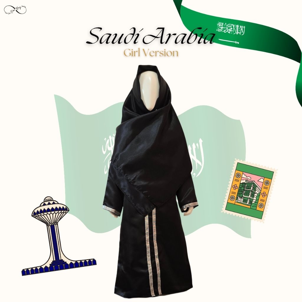 Jual Saudi Arabia Traditional Costume for Girl | Baju Negara Timur ...