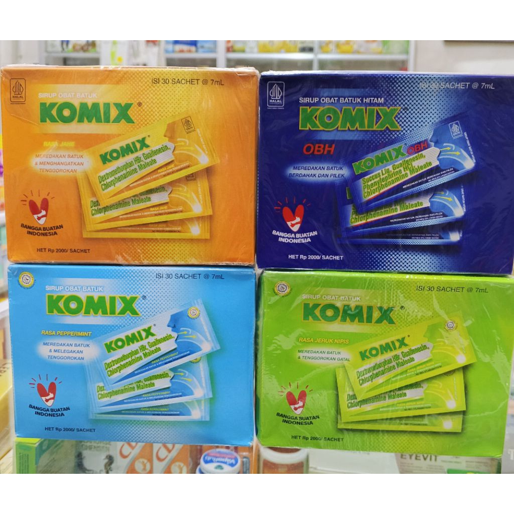 Jual KOMIX OBAT BATUK 1 KOTAK ISI 30 SACHET | Shopee Indonesia