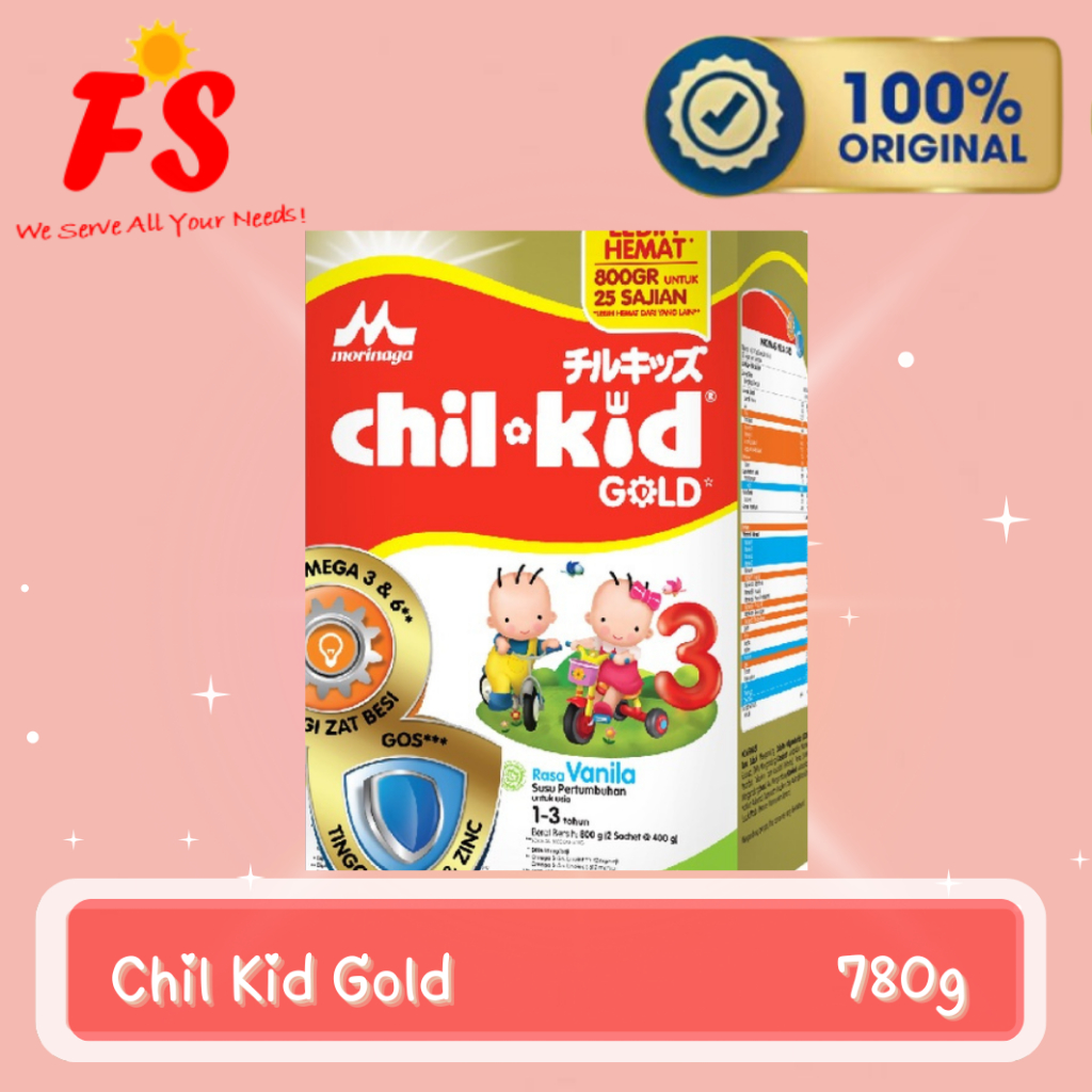 Jual MORINAGA CHIL KID GOLD VANILA 780G SUSU FORMULA PERTUMBUHAN ANAK ...