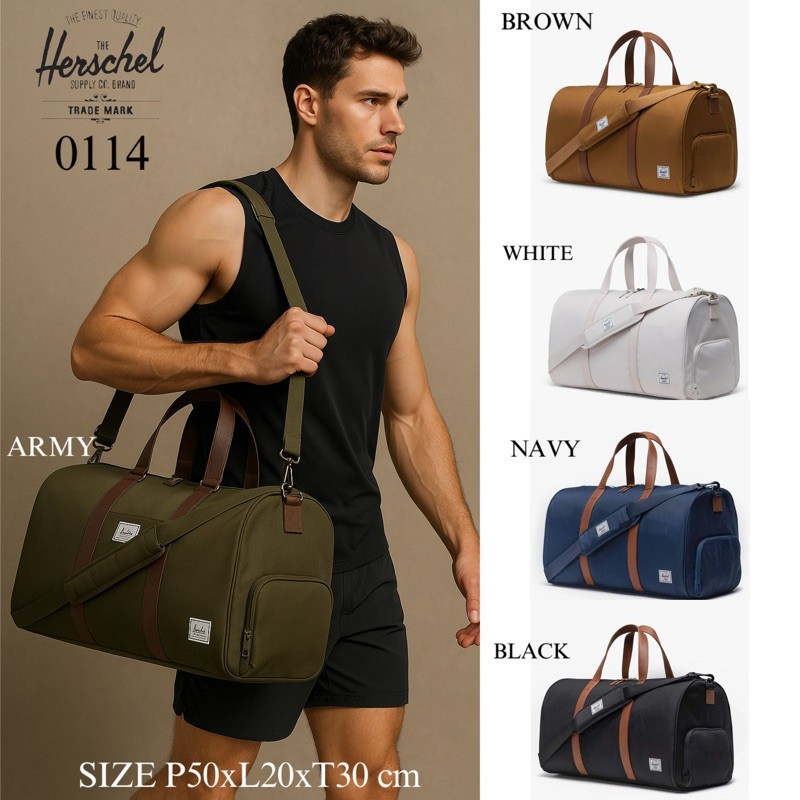 Jual HERSCHEL 0114 - TAS BANGKOK TRAVEL HERSCHEL UNISEX BISA UNTUK ...