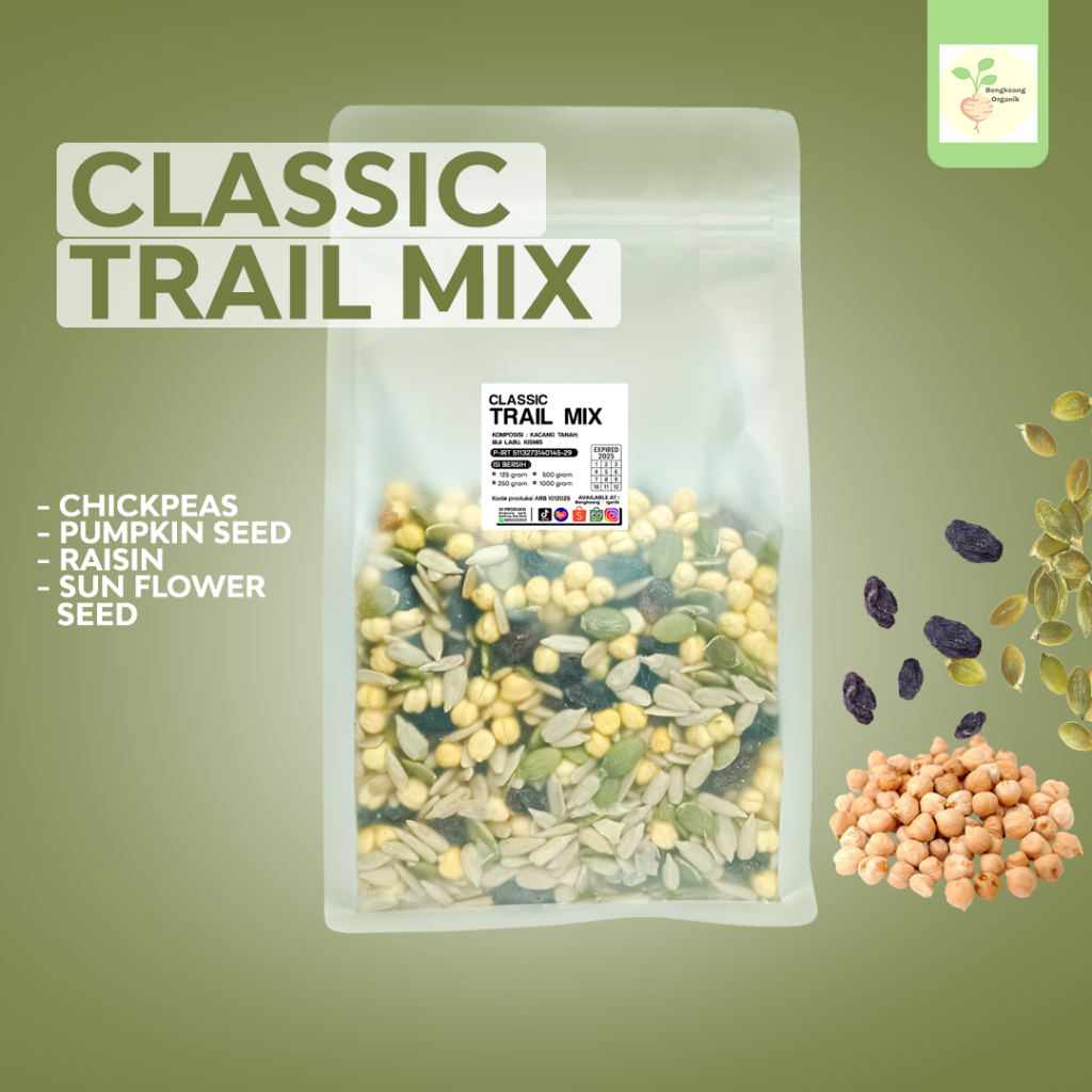 Jual CLASSIC TRAIL MIX 1KG - Chickpea, Raisin, Pumpkin Seed, Sunflower ...