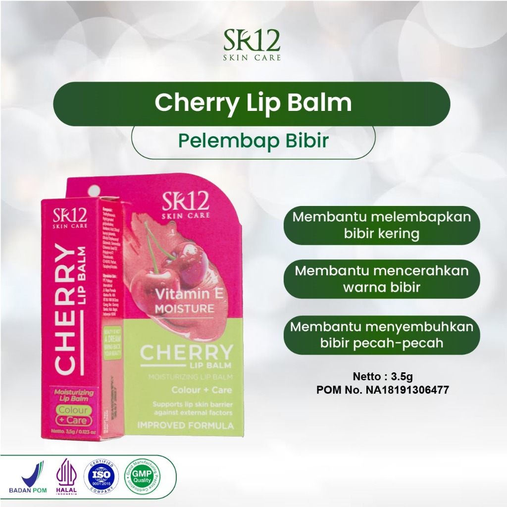 Jual Cherry Lip Balm Moisturizing SR12 - Lip Balm Cherry SR12 - Pelembab Bibir 24 Jam | Shopee ...