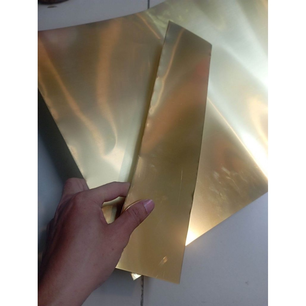 Jual plat kuningan shim plate Lena tebal 0,1mm × 10cm × 20cm | Shopee ...
