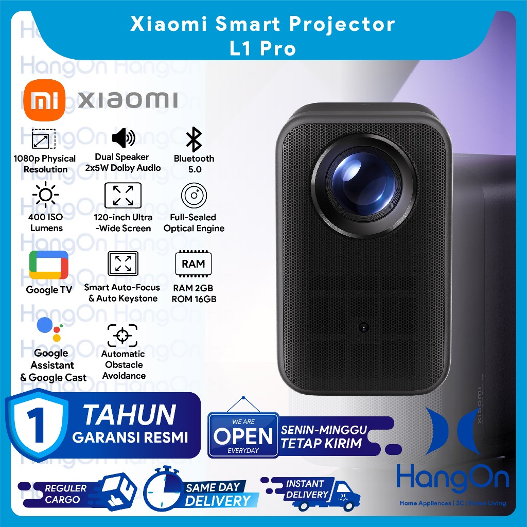 Jual Xiaomi L1 Pro Smart Projector GoogleTV 1080p Physical Resolution ...