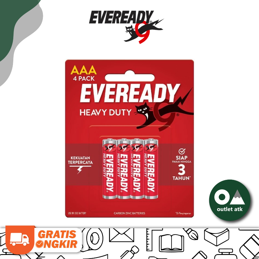 Jual Baterai AAA A3 Eveready Battery isi 4 pcs Batteries | Shopee Indonesia